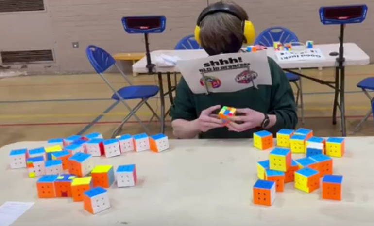 Thomas Patterson breaks long standing multi-blind national record