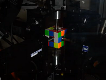 Students from Purdue ECE shatter world record for cube-solving robot