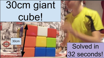 GIANT 30CM cube solved in 32 seconds! | speedcubing.org